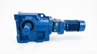 China Foot Mounted Helical Bevel Gear Motor Constructed With Cast Iron And 20CrMnTi And Efficiency Up To 95 Percent For Operation for sale
