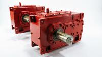 China EH.SH Series helical gear parallel shaft industrial gearbox with output solid shaft for sale