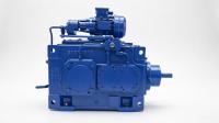 China EB.SH Series helical bevel right angle shaft industrial gearbox with output solid shaft for sale