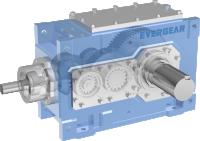 China EB.SH Series helical bevel right angle shaft industrial gearbox with output solid shaft for sale