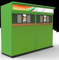 China RVM-3123 RFID Food Waste Recycling Machine 90% Reduction Rate 4×120L Capacity for Commercial Use for sale