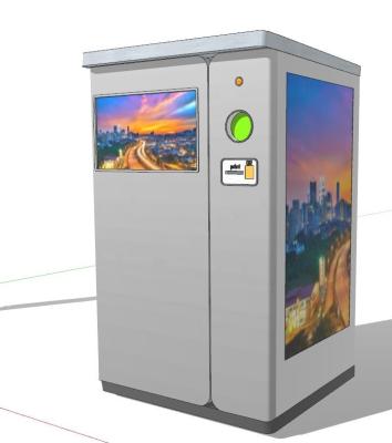 China RVM-3119 Reverse Vending Machine - 1950mm Height, 40pcs/min Processing, CE Certified Aluminum Can Recycler for sale