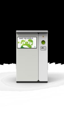 China Party Show Aluminum Can Recycling Machine with 50-inch Advertising Screen - 40pcs/min Processing & 1000 Bottle Capacity for sale