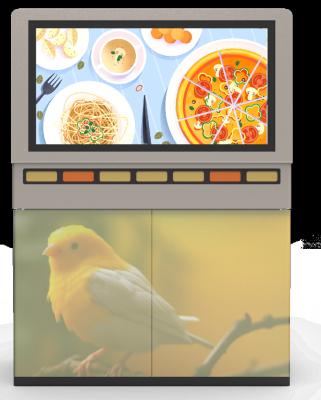 China VM-3008 Hot Meal Vending Machine with 200-Box Capacity and 49-inch Touch Screen for Corporate Food Service for sale