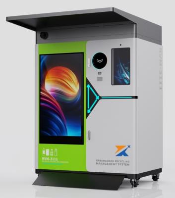 China Semi Outdoor Reverse Vending Machine 500 Pet 500 Can 800 Glass 200 Cartons for sale