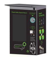 China 49 Inch Touch Screen Bottle and Can Reverse Vending Machine 600 Capacity Compactor for sale