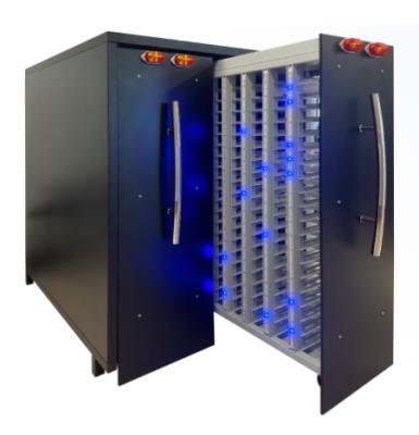 China Customized High Density Inventory storage solution, Small Footprint, up to 840 cabinets/ SKU for sale