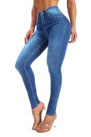 China Women Elastic Jeans Pants Spring Slim Fashion High Waist Small Feet Jeans for sale
