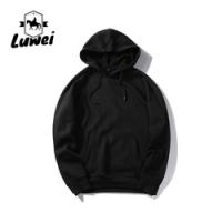 China Designer Custom Wholesale Poly Cotton Dress Heavy Weight Blanket Premium Black Oversized Pullover Hoodie For Men for sale
