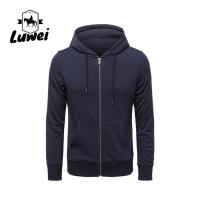 China Casual Custom Long Sleeve 85% Baumwolle Knitted Cardigan Cotton Pullover Plain Zip Up Men's Baggy Sweatshirt Hoodies for sale