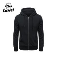 China Casual Custom Long Sleeve 85% Baumwolle Knitted Cardigan Cotton Pullover Plain Zip Up Men's Baggy Sweatshirt Hoodies for sale