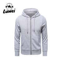 China Casual Custom Long Sleeve 85% Baumwolle Knitted Cardigan Cotton Pullover Plain Zip Up Men's Baggy Sweatshirt Hoodies for sale