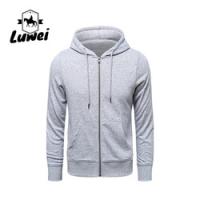 China Casual Custom Long Sleeve 85% Baumwolle Knitted Cardigan Cotton Pullover Plain Zip Up Men's Baggy Sweatshirt Hoodies for sale