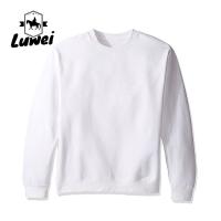China Organic Embroidery Oversize Oem Clothing 80% Cotton 20% Polyester Long Sleeve Solid Color Man Pullover Round Neck Blank Hoodie for sale