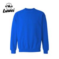 China Organic Embroidery Oversize Oem Clothing 80% Cotton 20% Polyester Long Sleeve Solid Color Man Pullover Round Neck Blank Hoodie for sale