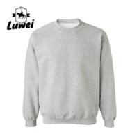 China Organic Embroidery Oversize Oem Clothing 80% Cotton 20% Polyester Long Sleeve Solid Color Man Pullover Round Neck Blank Hoodie for sale