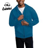 China High Quality Moletons Pastel 50% Cotton Cut And Sew Zip Up Drawstring Men's Hoodies Sweatshirts for sale