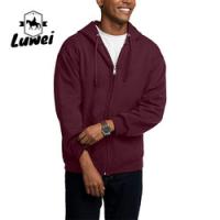 China High Quality Moletons Pastel 50% Cotton Cut And Sew Zip Up Drawstring Men's Hoodies Sweatshirts for sale