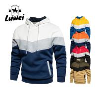 China Men's Stitching Cutting Sport Gym Felpa Contrast Color Felpe Con Cappuccio Sweatshirt Hoodies With Pocket for sale
