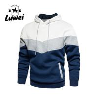 China Men's Stitching Cutting Sport Gym Felpa Contrast Color Felpe Con Cappuccio Sweatshirt Hoodies With Pocket for sale