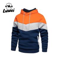 China Men's Stitching Cutting Sport Gym Felpa Contrast Color Felpe Con Cappuccio Sweatshirt Hoodies With Pocket for sale