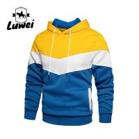 China Men's Stitching Cutting Sport Gym Felpa Contrast Color Felpe Con Cappuccio Sweatshirt Hoodies With Pocket for sale