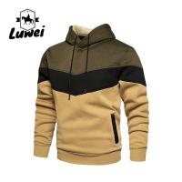 China Men's Stitching Cutting Sport Gym Felpa Contrast Color Felpe Con Cappuccio Sweatshirt Hoodies With Pocket for sale