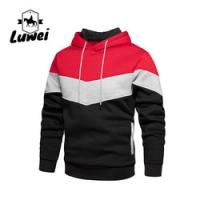China Men's Stitching Cutting Sport Gym Felpa Contrast Color Felpe Con Cappuccio Sweatshirt Hoodies With Pocket for sale