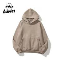 China Couple Unisex  Custom Logo 100%Cotton Print Felpa Embossed Pullover Oversize Plain Men's Hoodies & Sweatshirts for sale