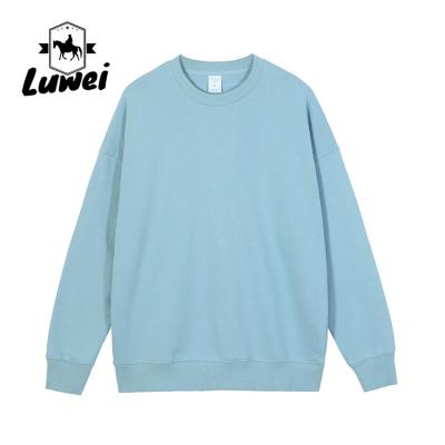 China Crew Neck Organic Pure Felpa Uomo 350g Moletons Camisa De Entrenamiento 100%Cotton Sweatshirt Pullover Hoodie for sale