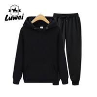 China Custom Drop Shoulder Made Men's Sweatshirt Sudaderas Con CapuchaHeavy Fitness Hoodies And Joggers Set for sale