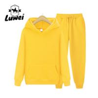 China Custom Drop Shoulder Made Men's Sweatshirt Sudaderas Con CapuchaHeavy Fitness Hoodies And Joggers Set for sale