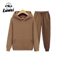 China Custom Drop Shoulder Made Men's Sweatshirt Sudaderas Con CapuchaHeavy Fitness Hoodies And Joggers Set for sale