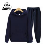 China Custom Drop Shoulder Made Men's Sweatshirt Sudaderas Con CapuchaHeavy Fitness Hoodies And Joggers Set for sale
