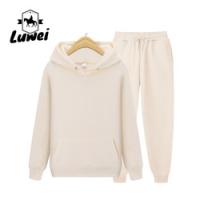 China Custom Drop Shoulder Made Men's Sweatshirt Sudaderas Con CapuchaHeavy Fitness Hoodies And Joggers Set for sale