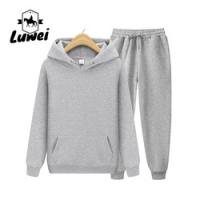 China Custom Drop Shoulder Made Men's Sweatshirt Sudaderas Con CapuchaHeavy Fitness Hoodies And Joggers Set for sale