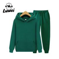 China Custom Drop Shoulder Made Men's Sweatshirt Sudaderas Con CapuchaHeavy Fitness Hoodies And Joggers Set for sale