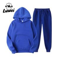 China Custom Felpe Con Cappuccio Bluzy Bulk Premium Blank Oversized Cut And Sew Heavy Sweatpants And Hoodie Set for sale