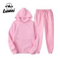 China Custom Felpe Con Cappuccio Bluzy Bulk Premium Blank Oversized Cut And Sew Heavy Sweatpants And Hoodie Set for sale