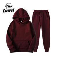 China Custom Felpe Con Cappuccio Bluzy Bulk Premium Blank Oversized Cut And Sew Heavy Sweatpants And Hoodie Set for sale
