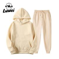 China Custom Felpe Con Cappuccio Bluzy Bulk Premium Blank Oversized Cut And Sew Heavy Sweatpants And Hoodie Set for sale