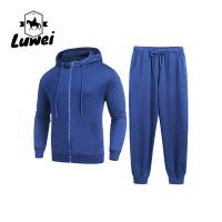China Fashion Jogger Pullover Custom Made Oversized Plain Zip Bluza Moletons Mens Sweatsuits 2 Piece Hoodie Tracksuit Sets for sale