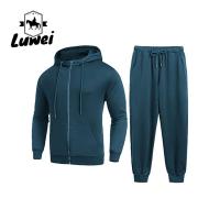 China Fashion Jogger Pullover Custom Made Oversized Plain Zip Bluza Moletons Mens Sweatsuits 2 Piece Hoodie Tracksuit Sets for sale