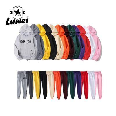 China Wholesale Oversized Heavyweight Felpa Pullover Sweat-shirt Black Sublimation  Cotton Sweatshirt Unisex Hoodie Set for sale
