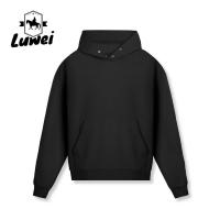 China Oversized 35% Cotton 65% Polyester Street Wear Fitted Felpe Con Cappuccio Sweatshirts Cotton Plain Men Hoodies Pullover for sale