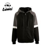 China Streetwear Embroidered Heavy Cotton Logo Drawstring Soft Knitted Men's Hoodies & Sweatshirts With Zipper for sale