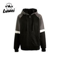 China Streetwear Embroidered Heavy Cotton Logo Drawstring Soft Knitted Men's Hoodies & Sweatshirts With Zipper for sale