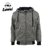 China Streetwear Embroidered Heavy Cotton Logo Drawstring Soft Knitted Men's Hoodies & Sweatshirts With Zipper for sale