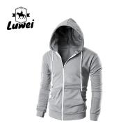 China Custom Drawstring Gym Long Sleeve Mens Plain Over Size Sweatshirt Pullover Slim Fit Lightweight Zip-up Sports Hoodie for sale