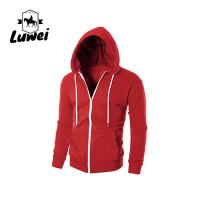 China Custom Drawstring Gym Long Sleeve Mens Plain Over Size Sweatshirt Pullover Slim Fit Lightweight Zip-up Sports Hoodie for sale